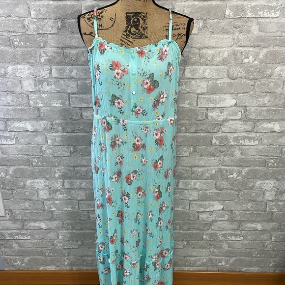 Gypsy & Jade | Dresses | Gypsy Jade Gauzy Floral Print Maxi Dress ...
